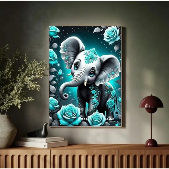 Art | Bogof Green Style Elephant Diamond Painting Kit 246 | Poshmark